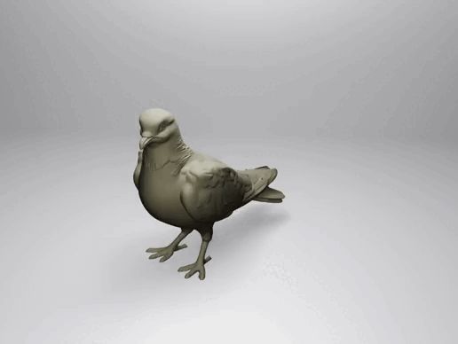 🐦 Stylized Pigeon STL – Artistic Full-Body Bird 3D Model for Elegant Printing・ STL File for 3D ...