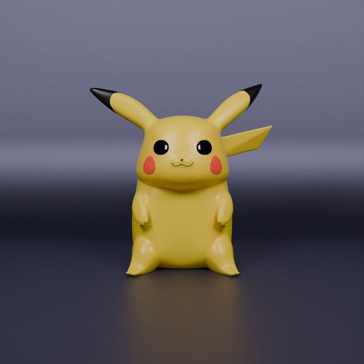 🐉 POKEMON FANART - FAT PIKACHU (CLASSIC DESIGN)・Free STL File for 3D ...