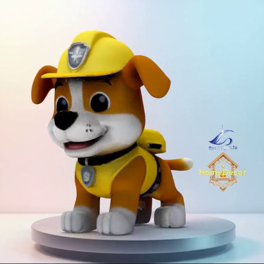 STL file Rubble – PAW Patrol (Construction Pup) 🐾 (OBJ)・3D printing ...