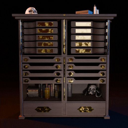 3D file Fantasy Cabinet for Diorama | DnD Props 🎲 ・3D print design to ...