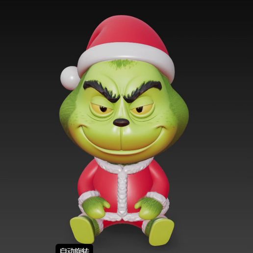 Mischievous Cute Grinch 🎄😠 Pre-Colored 3D Model for Multicolor Print ...