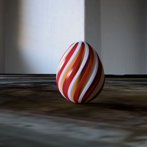 🥚 Spiral Egg – 3D Model Table Decor / Toy・Free STL File for 3D printing ...