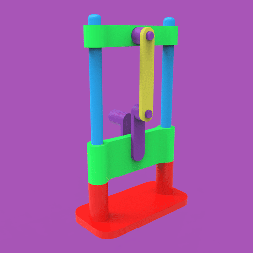 🧸 3D Animation of Slider-Crank Mechanism・ STL File for 3D printing・Cults