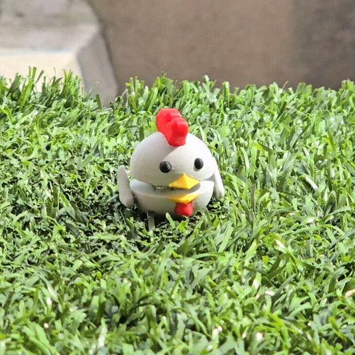 🐔 Little Big chicken Desk Toy with Mechanical Switch・ STL File for 3D ...