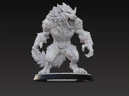 🐺 Growling Werewolf・ 3MF File for 3D printing・Cults