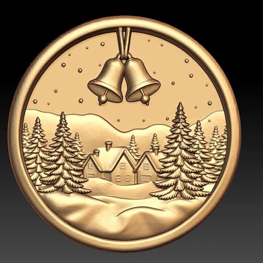 🌨️ Winter Village Bells・Free STL File for 3D printing and CNC machining ...