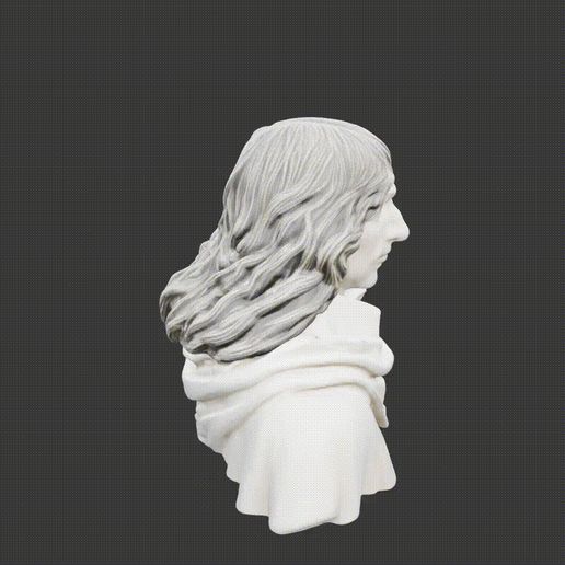 STL file René Descartes Bust French Philosopher 👤 ・3D printer design to ...