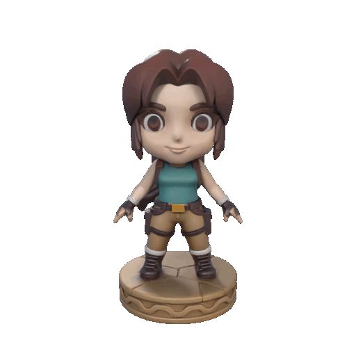 🦸 Adventurous Archaeologist in Cute Form: 3D Printable Cartoon Lara ...