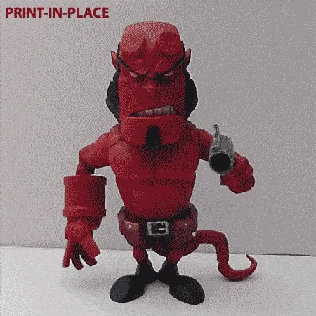 🐂 Mini Hellboy Animated Style PRINT IN PLACE・ STL File for 3D printing ...