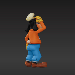 💾 Disney-Style Goofy STL – Standing Pose with Floppy Ears & Vest・ STL ...