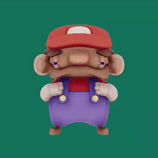 3D file Chibi Super sad Mario 👾 ・3D printing design to download・Cults