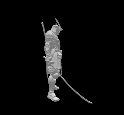 STL file Samurai Warrior 3D Model Pack - Four Poses 🗡️ ・Template to ...