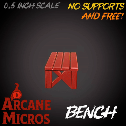 🎲 SIMPLE BENCH - Arcane Micros - DND Miniature・Free 3D File for 3D ...