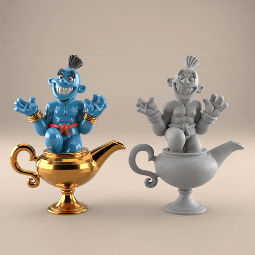 🧞 Fun Genie Lamp 3D STL File for Desk Decor Toys 6・ STL File for 3D printing・Cults
