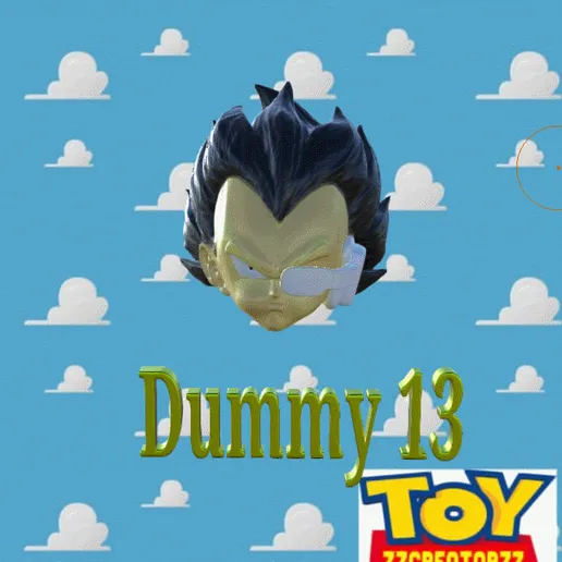 🎨 vegeta head for dummy 13・ OBJ File for 3D printing・Cults