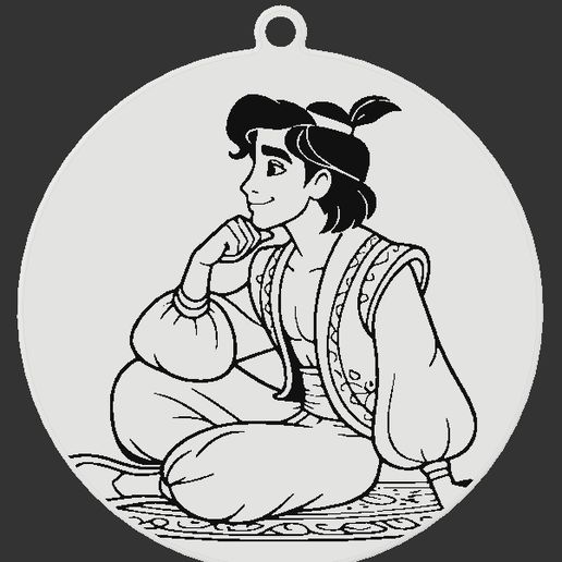 simple aladdin drawing