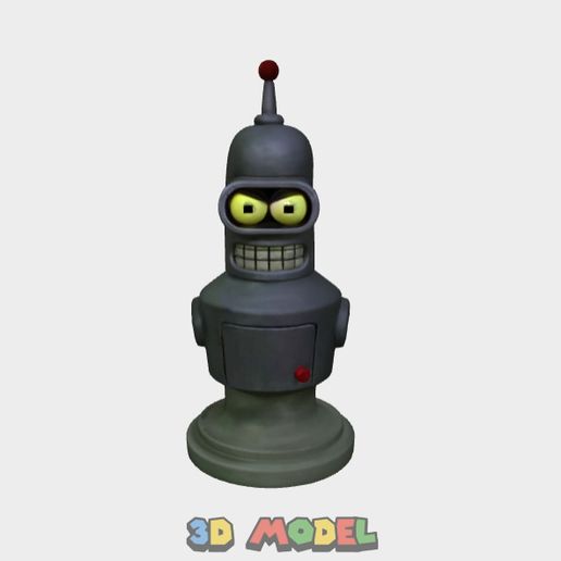 🤖 figura bender futurama・Archivo STL para Impresión 3D・Cults