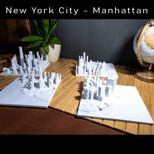 🆕 NEW YORK CITY - MANHATTAN PROJECT・ STL File for 3D printing and CNC ...