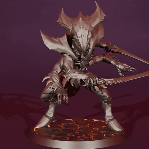 3D file Twin Blade Warrior - Xeno Bug - pre-supported 🐛 ・Model to ...