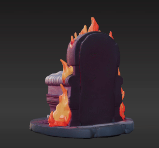 👽 Infernal Throne Room – Fiery Spirit Lord with Goblet STL Model・ STL ...
