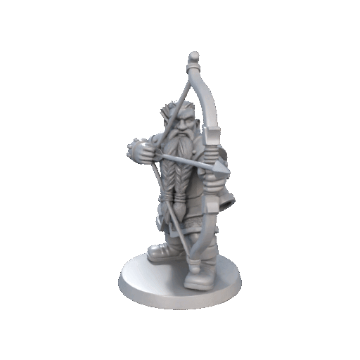 🏹 Dwarf Archer Miniature・ STL File for 3D printing・Cults