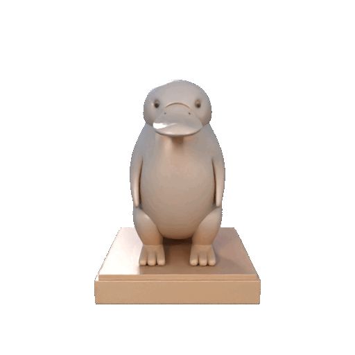 🦆 689 Minimalist Platypus - Full-Body 3D Model, character, low poly ...