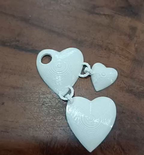 🔑 key ring Flexible heart・Free 3MF File for 3D printing・Cults