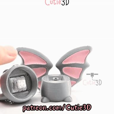 🦇 Cutie3D Chibi Bat Keycap Fidget Clicker Keychain - Cute Backpack ...