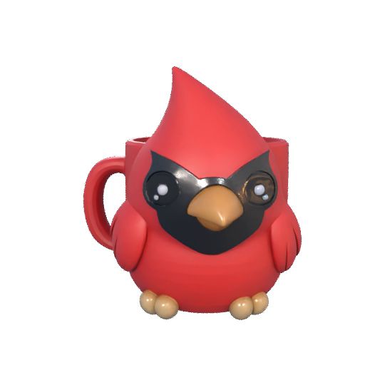 🐦 Cute Cardinal Bird Coffee Mug – Adorable Red Bird Shaped Cup・ 3D File ...