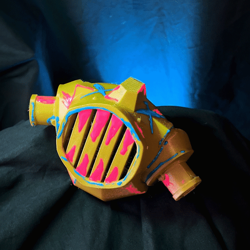 🎮 Jinx gas mask - Arcane・ 3D File for 3D printing・Cults