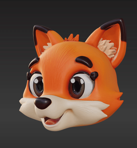 🦊 Cute Cartoon Fox Mask for Kids – 3D Printable Animal Face Cosplay・ 3D ...