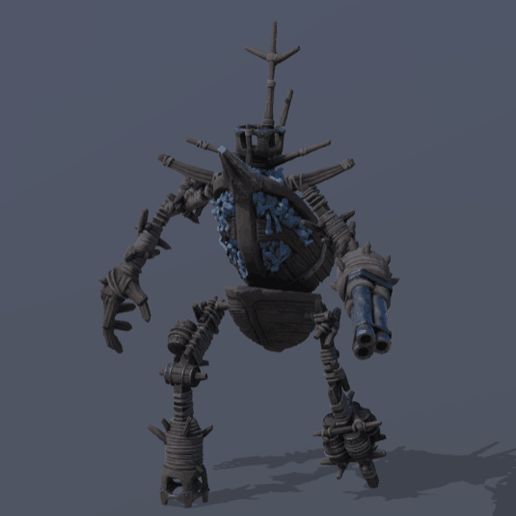 🪵 Giant wooden ship monster (Remastered)・ STL File for 3D printing・Cults