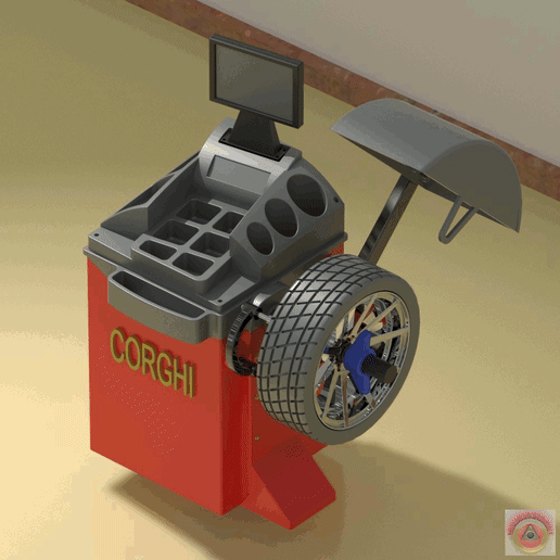 📱 TIRE BALANCING MACHINE・ STL File for ・Cults