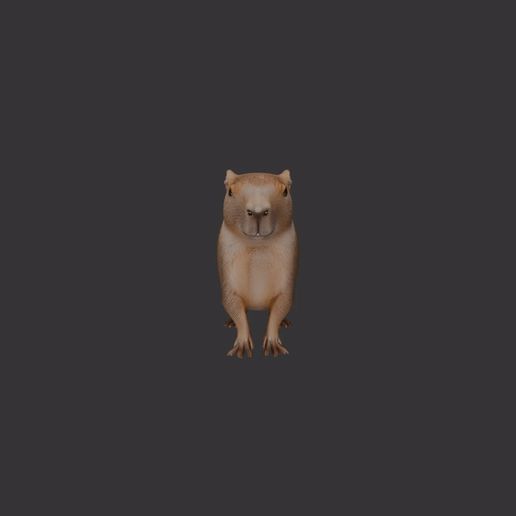 👾 Capybara Animal 3D Model STL – Realistic Capybara Figurine for 3D ...
