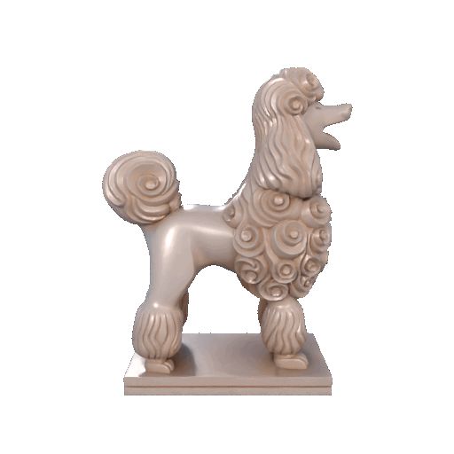 🤣 455 Laughing Poodle Totem - Full-Body 3D Model, magical, gothic decor ...