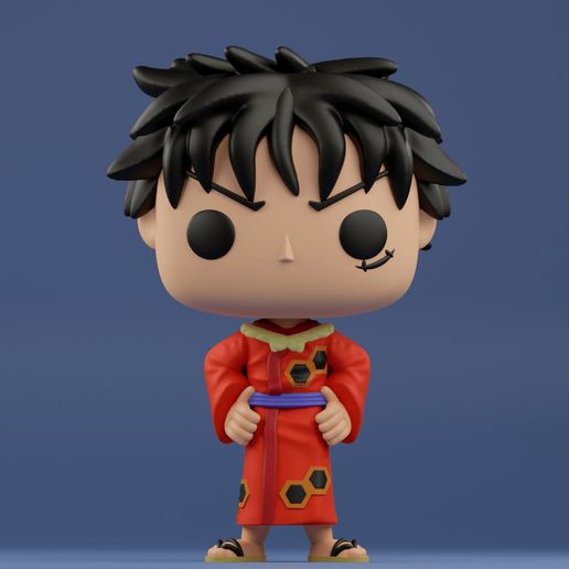 🐒 Monkey D. Luffy Funko 3mf et stls Yukata Wano Festival Version ...
