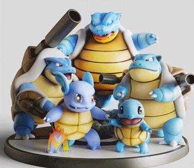 blastoise evolution art