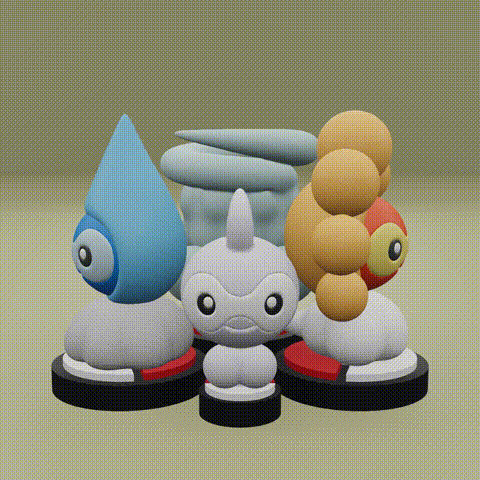 STL file Pokemon No. 351 Castform Pack 🐉 ・3D printable design to ...