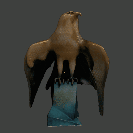 3D file Golden Hawk Watchful Gaze Figure Unique & Detailed 3D Print ...
