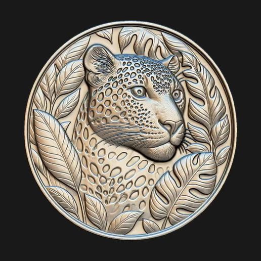 🐆 Leopard Relief for CNC Laser and 3D Print STL File and 4K Grayscale ...