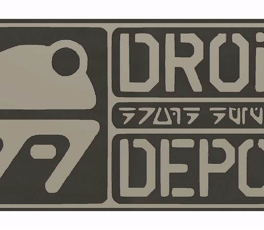 3D file Droid Depot Sign Prop STL, SVG, DXF Inspired by Star Wars 🤖 ・3D ...