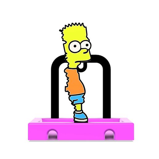 🧽 Bart Simpson Bush Sponge Holder : Bart Sponge Holder・ 3D File for 3D ...