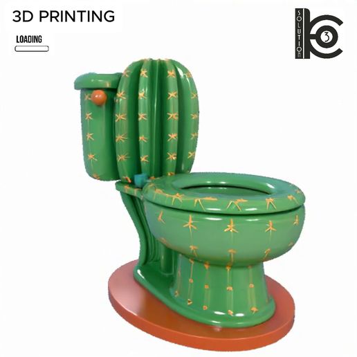 🌵 Cactus Toilet – Spiky Bathroom 3D Model・ STL File for 3D printing・Cults