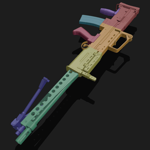 🔫 L86 LSW Light-MachineGun ( Prop-Gun ) 1/1 Scale・ STL File for 3D ...