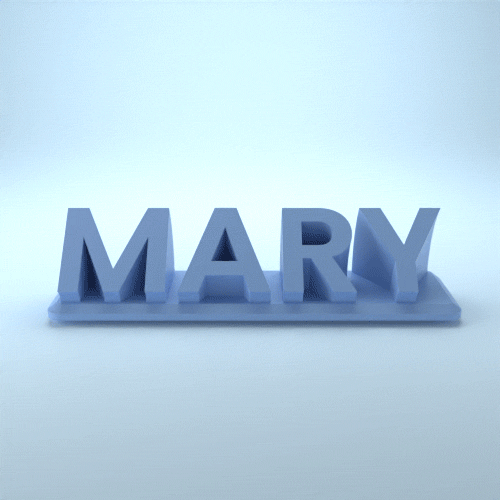 📛 Mary 3D Nametag - 5 Fonts・ STL File for ・Cults