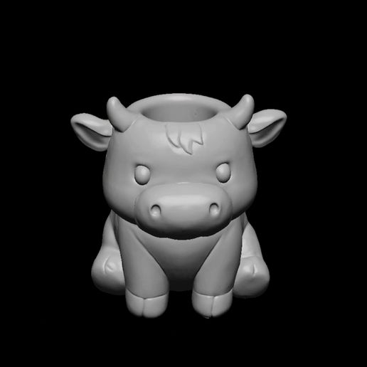 🐮 Cute Cow Vase / Holder (STL)・ STL File for 3D printing・Cults