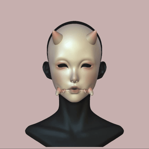 Archivo STL halloween cosplay mask Hannya japanese style oni 🎃 ・Diseño ...