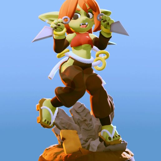 🥷 Fang, Ninja Goblin Girl Scoundrel・ 3D File for 3D printing・Cults