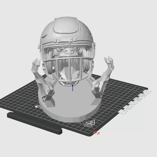🏈 Football Demon Head with hands・ STL File for 3D printing・Cults