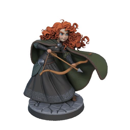 👸 Merida, Brave / D&D Miniature・ STL File for 3D printing・Cults